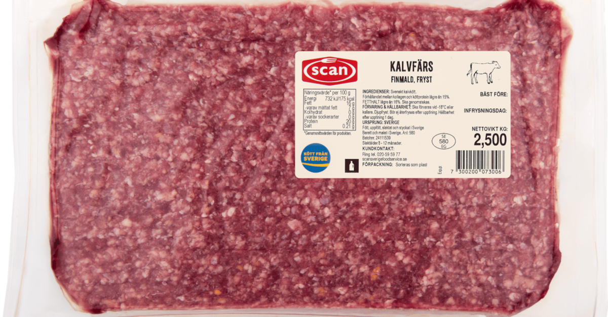 Kalvfärs - Scan Sverige Foodservice